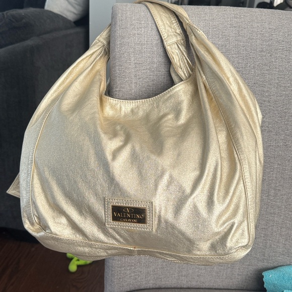 Valentino | Bags | Valentino Authentic Gold Bagtiny Stain Inside Label ...
